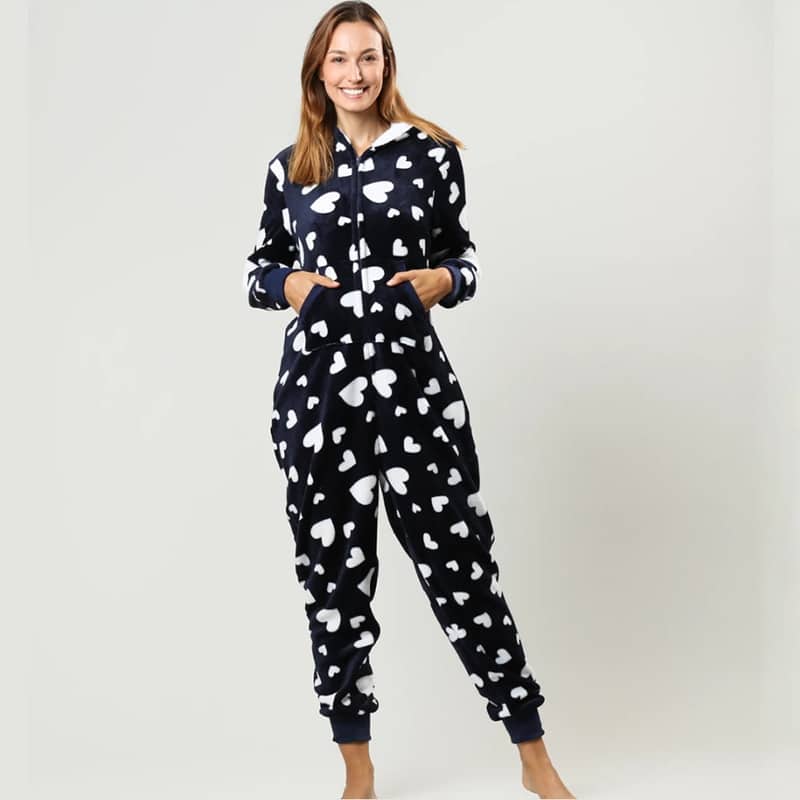 Damespyjamapak met capuchon en zakken • Alle pyjamas