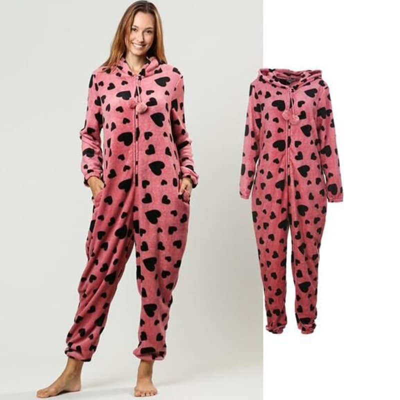 Damespyjamapak met capuchon en zakken • Alle pyjamas